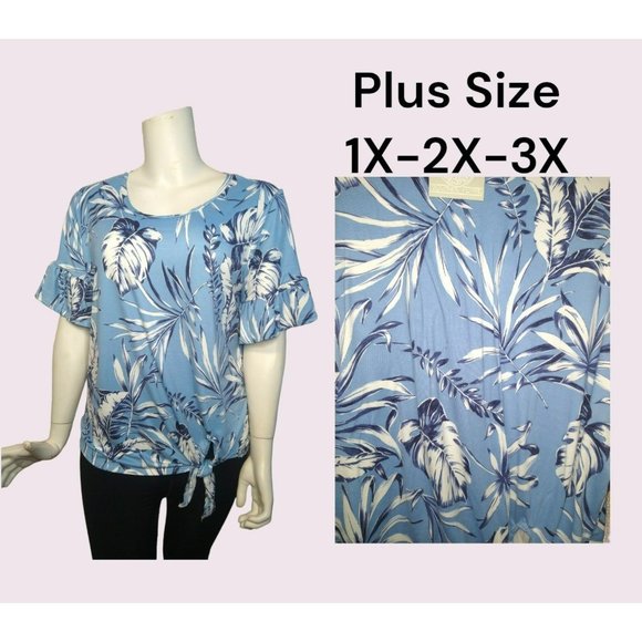 Juniper + Lime | Tops | Plus Size Short Sleeve Puffy Sleeve Floral ...